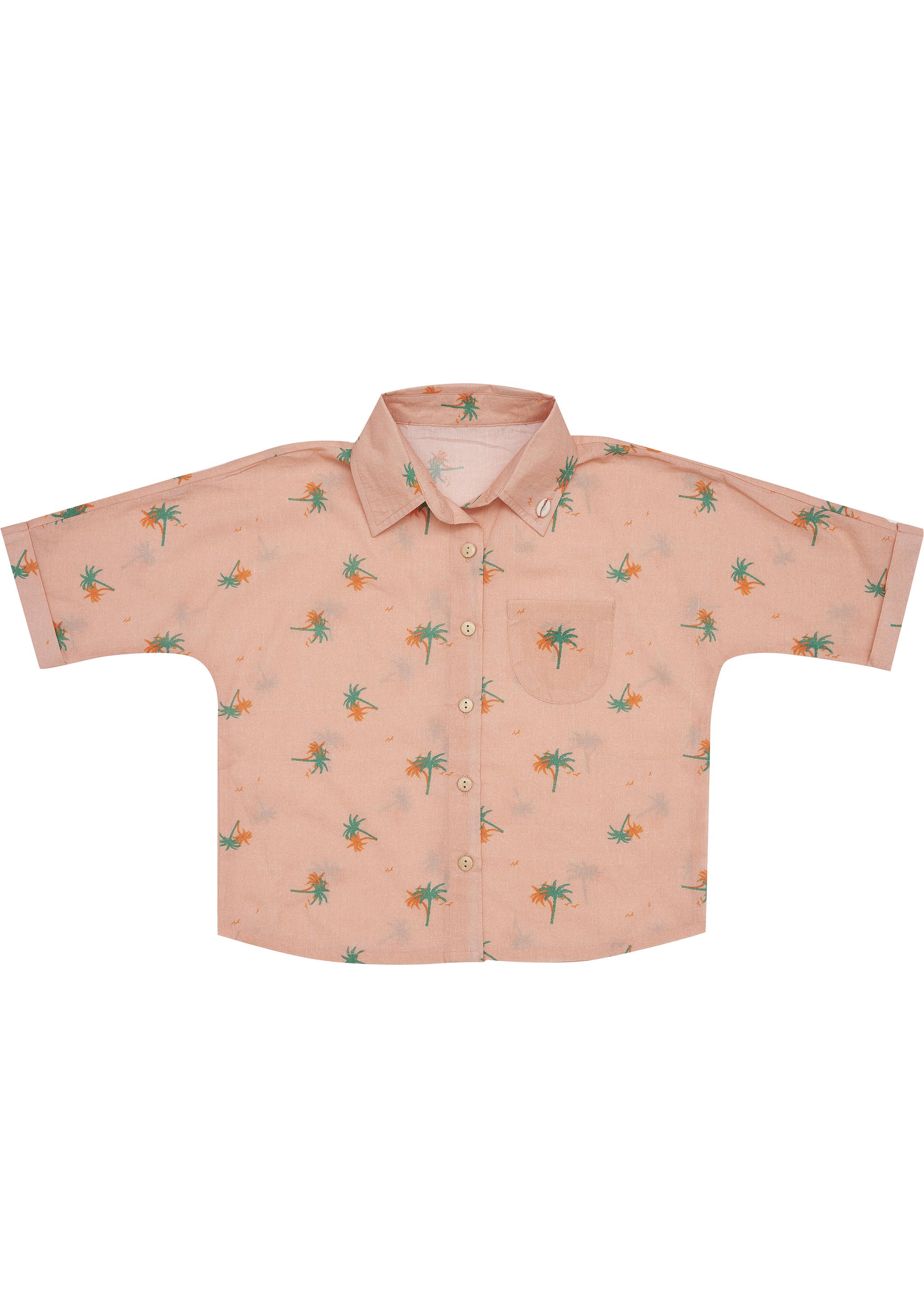 Nia Shirt - Tropical Peach Day Dream – Bella and Lace